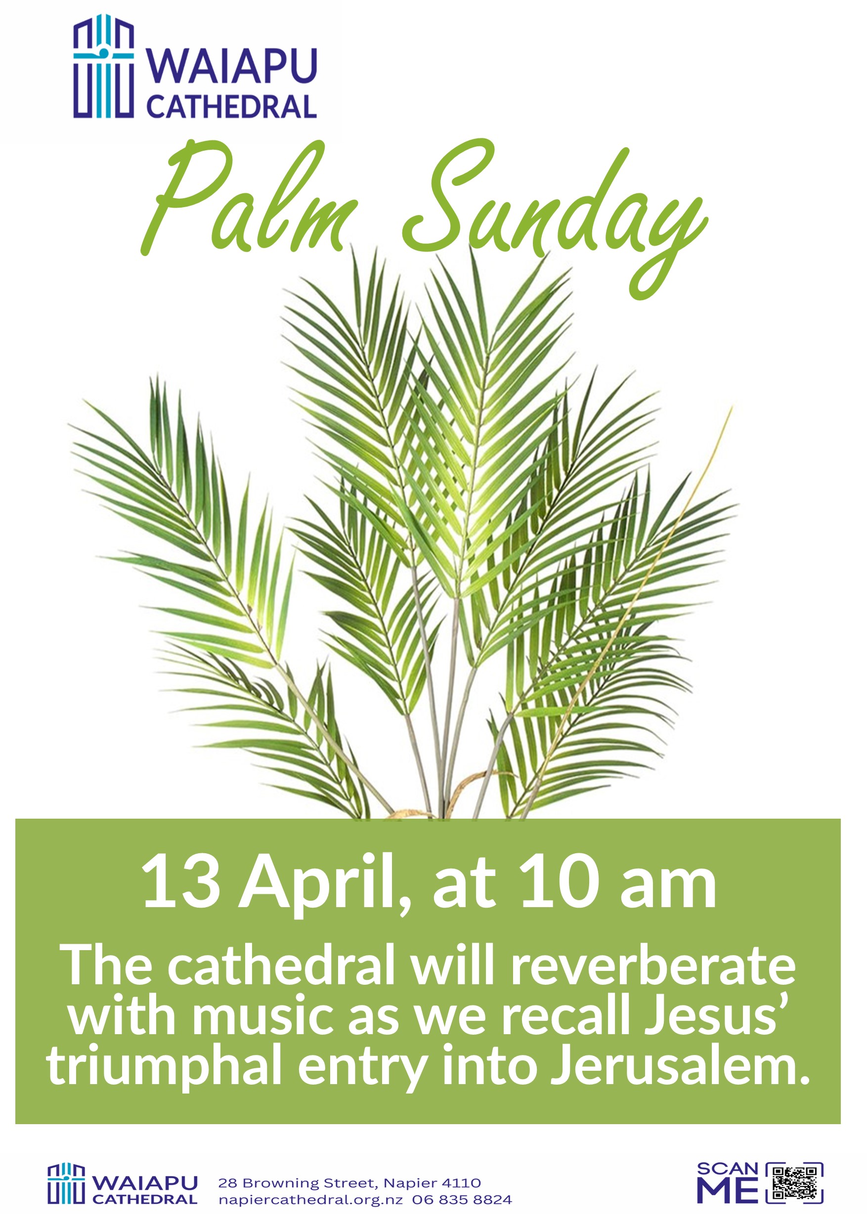 Join us on Palm Sunday - Waiapu Anglican Cathedral
